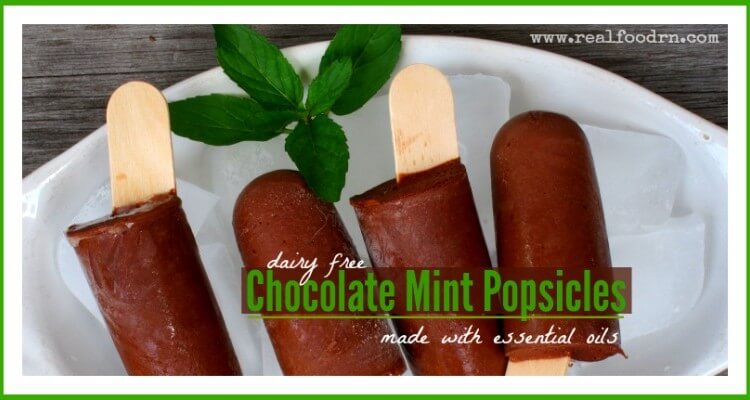 Chocolate Peppermint Popsicles