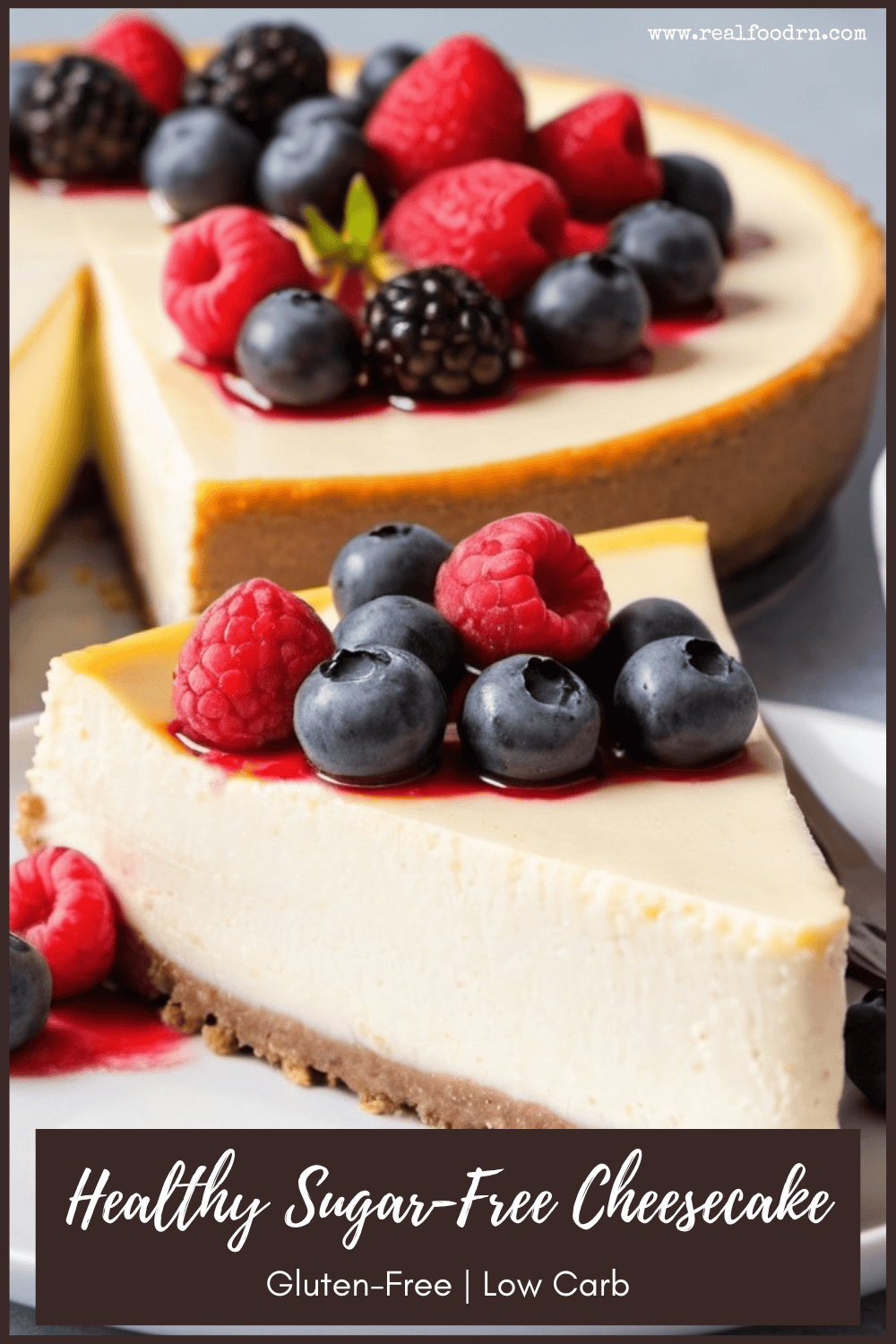 Healthy Sugar-Free Cheesecake - Real Food RN